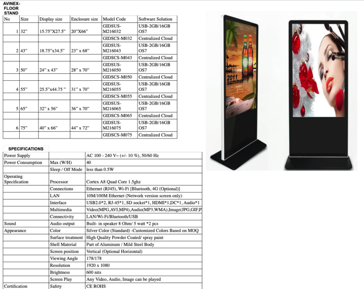 PixelDiode - LCD Standees - The Future of Branding