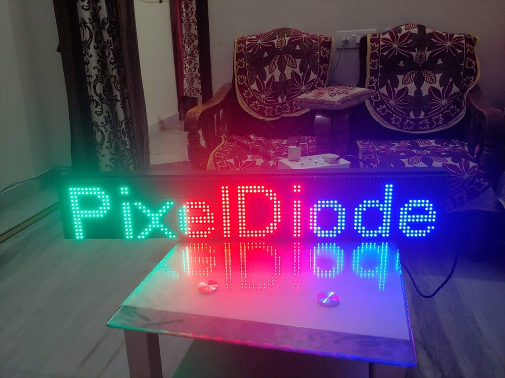 PixelDiode - 32 x 128 Outdoor Moving Message Board P10 Scrolling Led ...