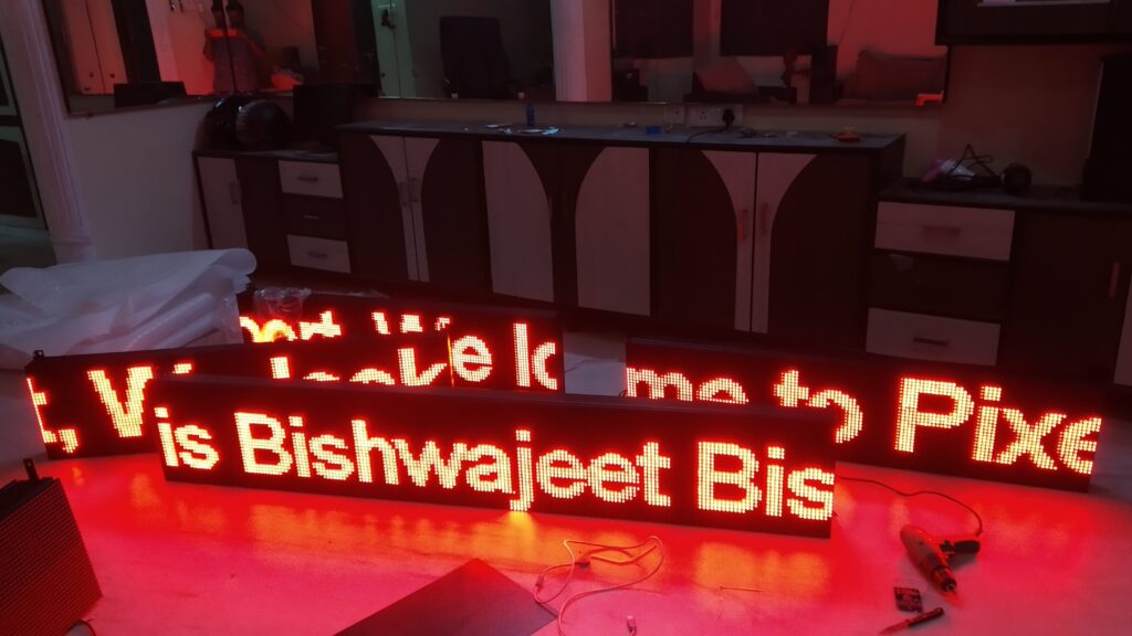 PixelDiode - 16 x 64 Outdoor Moving Message Board P10 Scrolling Led ...