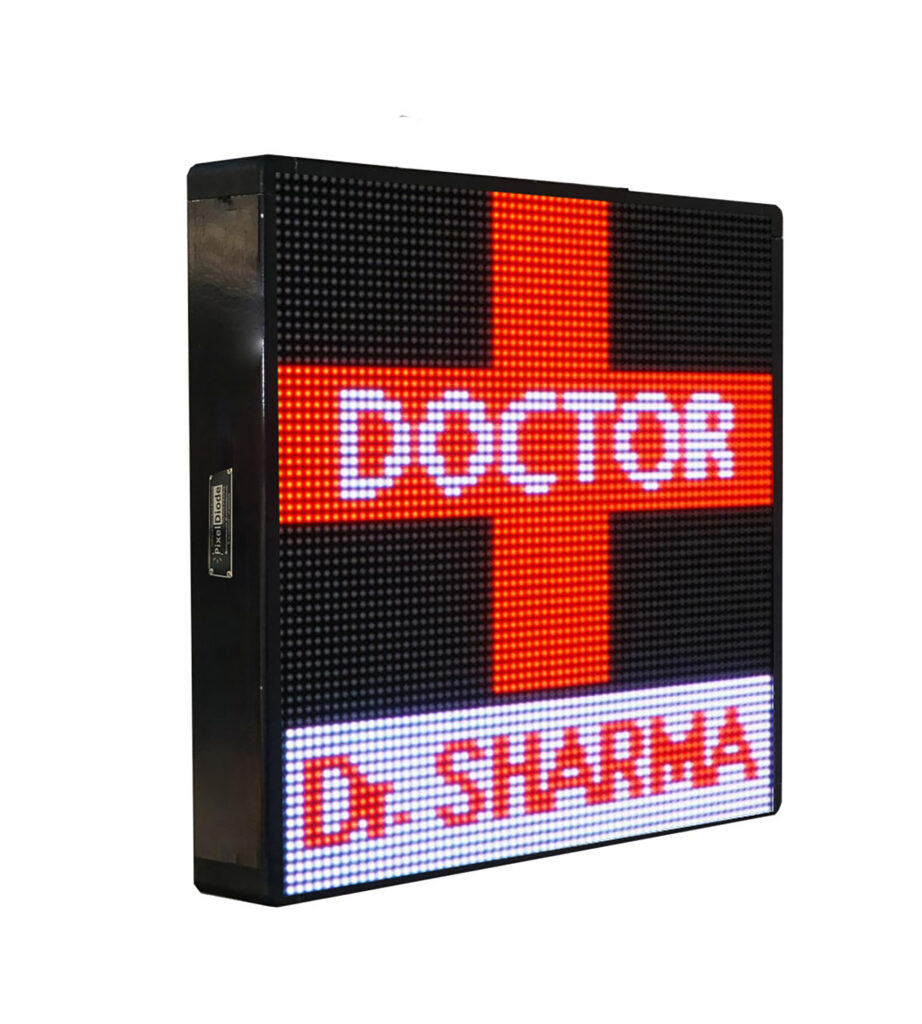 PixelDiode - LED Doctor Clinic Sign Board P6 Outdoor Programmable Board